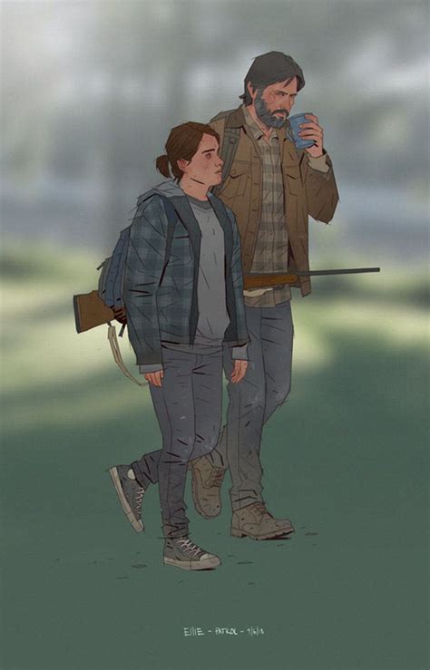 Ellie And Joel On Patrol Art The Last Of Us Part Ii Art Gallery The Last Of Us Joel And