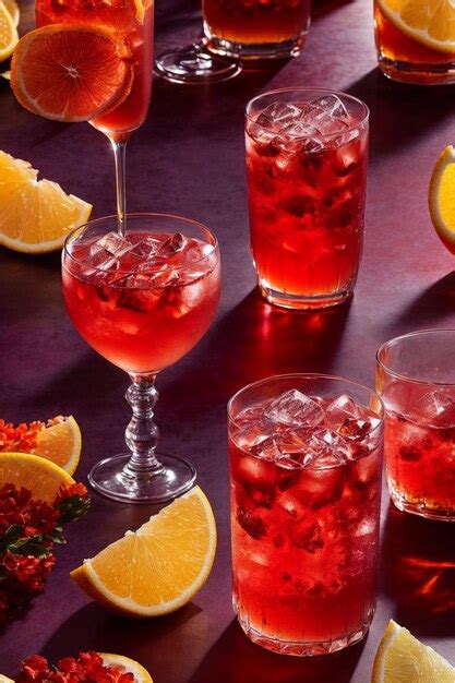 Premium Ai Image Photo Red Moctails