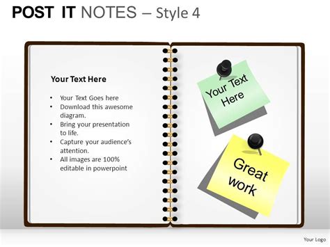Post It Notes Style 4 Powerpoint Presentation Slides Ppt Images