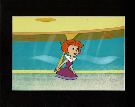 The Jetsons Jane Jetson Production Animation Art Cel Setup Hanna