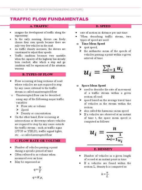 traffic flow pdf traffic speed