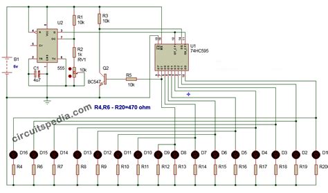 Running Led Circuit Diagram Using Transistor