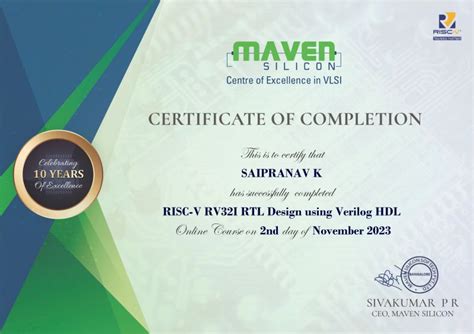 Sai Pranav On Linkedin I Am Thrilled To Announce That I Have Successfully Completed My Risc V