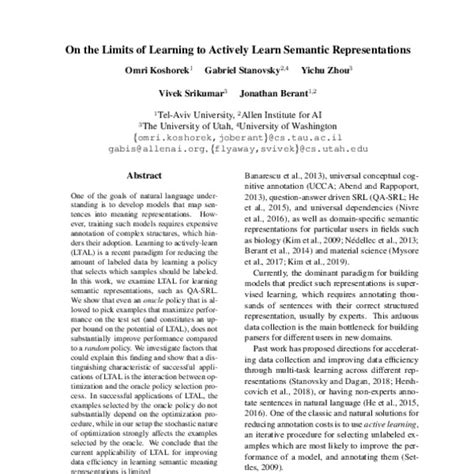 On The Limits Of Learning To Actively Learn Semantic Representations Acl Anthology