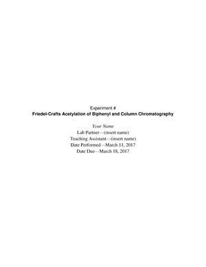 Lab Report 1 Recrystallization Experiment Recrystallization Experimental Objective