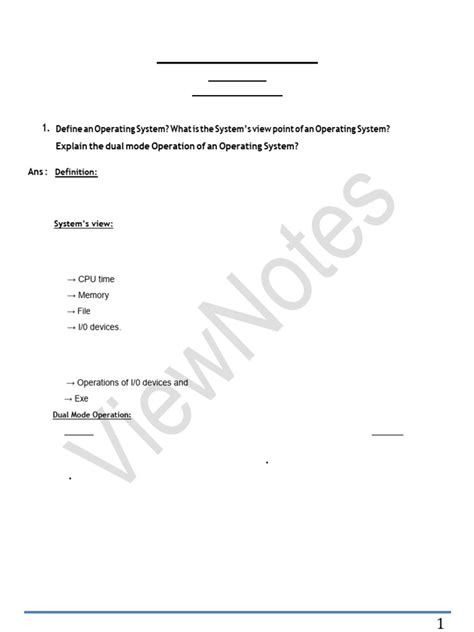 Operating System Module 1 Pdf Operating System Process Computing