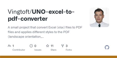 Github Vingtoft Uno Excel To Pdf Converter A Small Project That Convert Excel Xlsx Files To