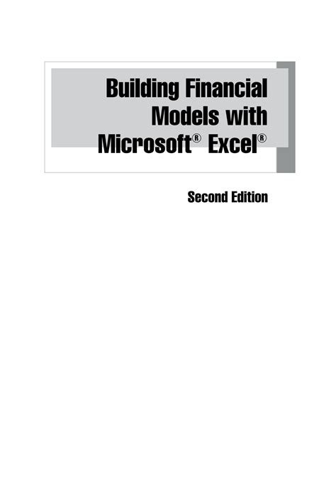 Solution Building Financial Models With Microsoft Excel A Guide For