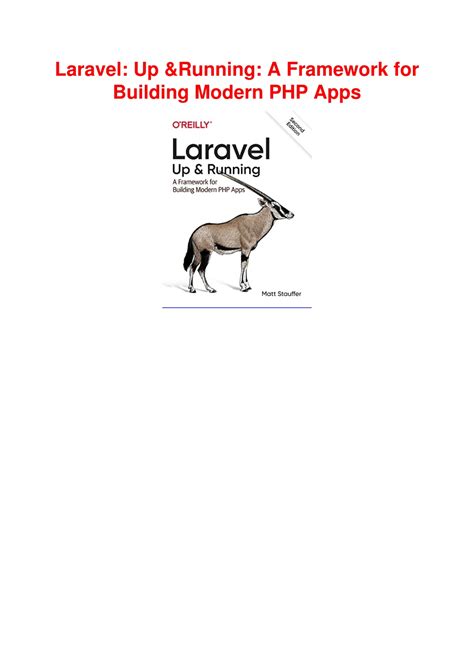 Ppt Downloadpdf Laravel Up And Running A Framework For Building