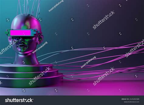 메타버스 Vr 시뮬레이션 게임 사이버펑크 스타일 스톡 일러스트 2125291589 Shutterstock