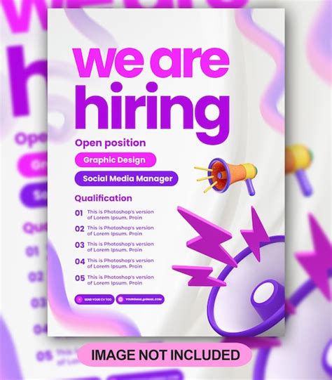 Affiche Recrutement Flyer Psd Modèles Psd Gratuits De Haute Qualité à
