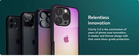 Mous For Iphone 16 Pro Clear Case Clarity 3 0 Iridescent Protective