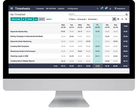 Hashmicro Sistem Manajemen Timesheet Efisiensi Kinerja Tim