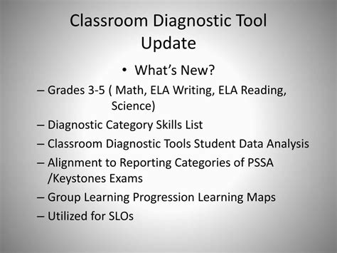 Ppt Classroom Diagnostic Tool Update Powerpoint Presentation Free