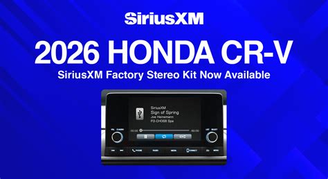 026 Honda Cr V Siriusxm Radio Add On Kit Factory Style Integration