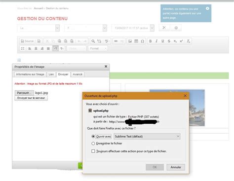 Soucis upload image sur CKEditor par Héliaos page 1 OpenClassrooms