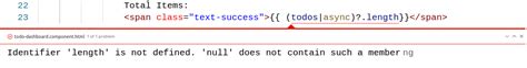 Angular Identifier Length Is Not Defined Null Does Not Contain