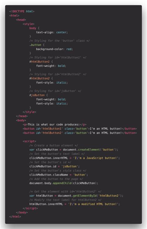 Javascript In Practice Create Dynamic Buttons With Javascript Html