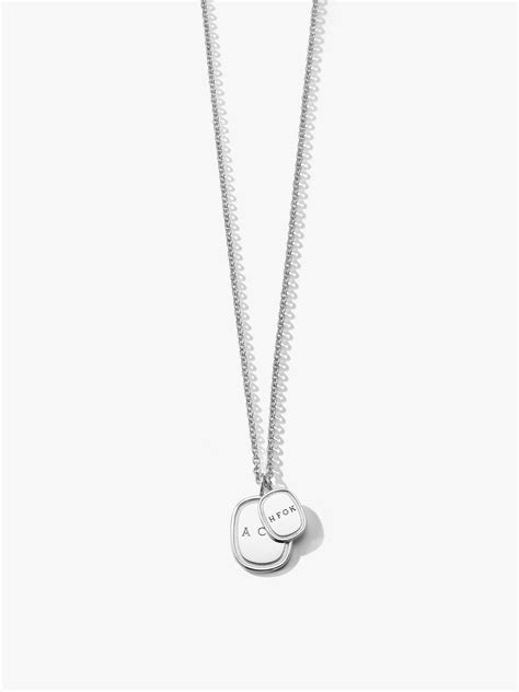 Small Oblong Pendant In Silver Love Billy