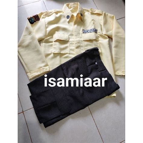Jual Seragam Pdl Satpam Krem Bahan Gaia Nio Ukuran Mlxlxxlxxxl