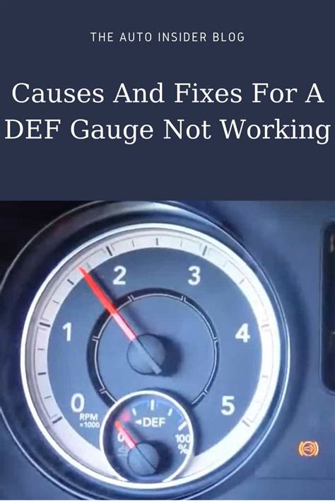 Causes And Fixes For A Def Gauge Not Working Gauges Diesel Exhaust Fluid Vintage Jeep