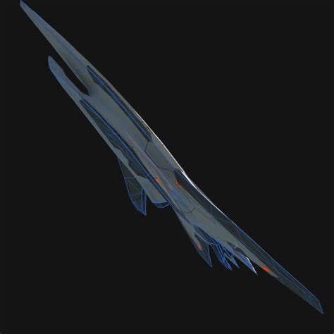 3d Model Low Poly Spacecraft Futuristic Fighter Jet Vr Ar Low Poly