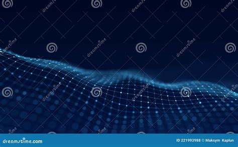 Artificial Intelligence Concept Big Data Visualization Blue Cyber