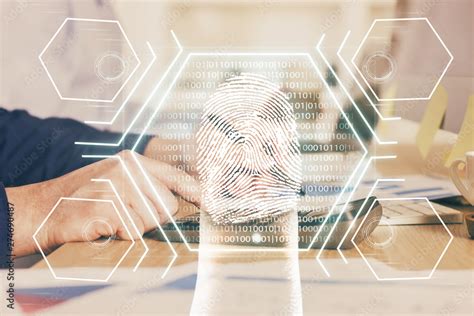 Fingerprint Scan Provides Safe Access With Biometrics Identification Concept Of The Future Of