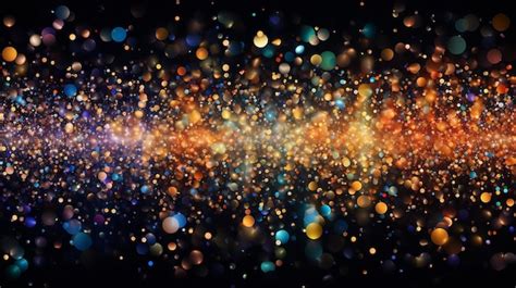 Premium Photo Vibrant Multicolor New Year Background Sparkling Particles For Festive Celebrations