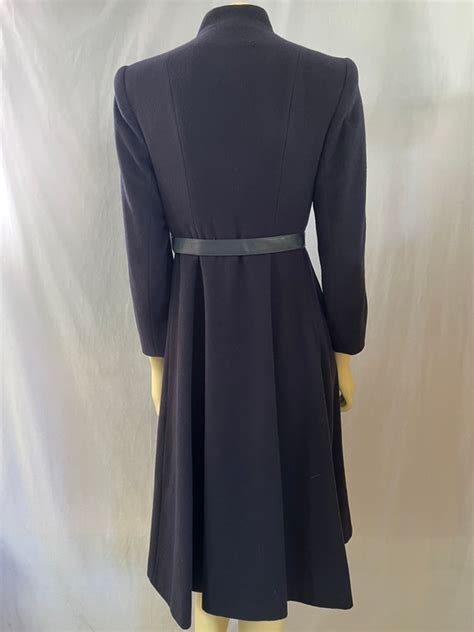 Womens Nipon Coature Navy Dress Coat Size Small Gem