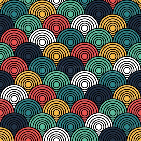 Overlap Circle Pattern Stock Vector Colourbox