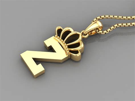 Z Crown Initail Letter 3d Model 3d Printable Cgtrader