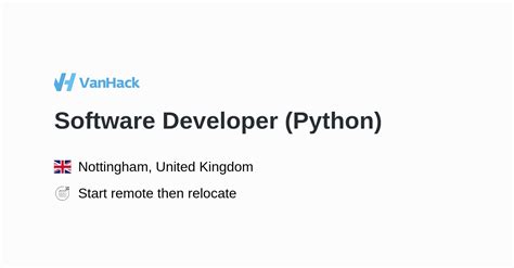Software Developer Python Vanhack