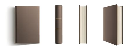 Book Spine And Cover Mockup Blank Classic Volume 14603032 Vector Art