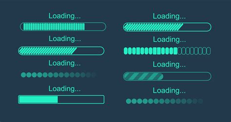 Futuristic Progress Loading Bar Set 40539118 Vector Art At Vecteezy