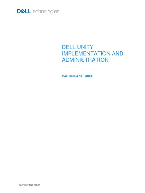 Dell Unity Implementation And Administration Participant Guide Pdf