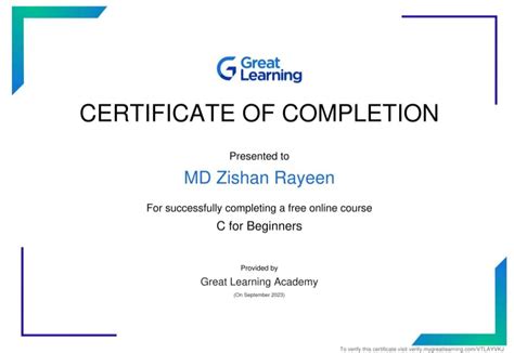 Zishan Rayeen On Linkedin Greatlearningacademy Greatlearning Glacertificate
