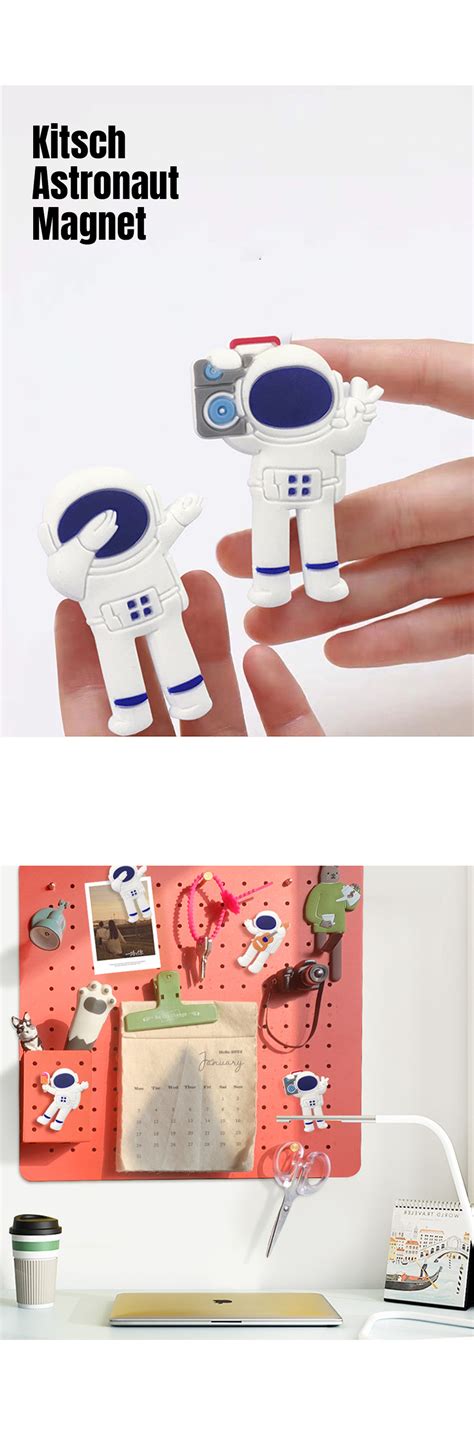 마그넷·도어벨 인테리어 소품 우주비행사 캐릭터 냉장고 자석 마그넷 4p 세트 오늘의집 쇼핑