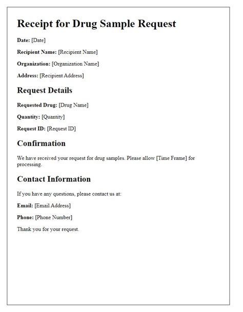 Letter Template For Drug Sample Request Acknowledgment Free Samples In Pdf Letterin