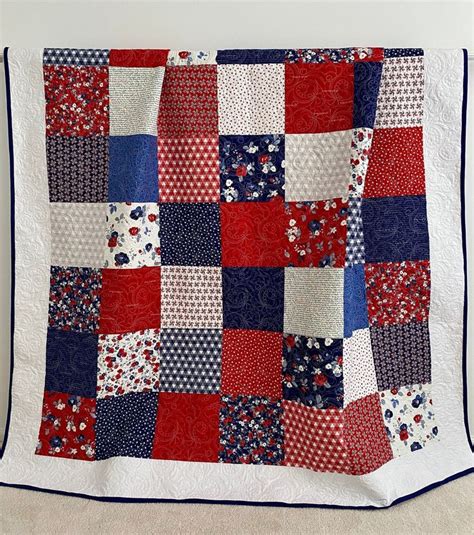 Patriotic Patchwork Quilt Land Of Liberty Collection Quilting Red White