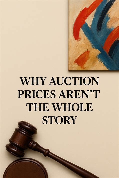Why Auction Prices Arent The Whole Story A Closer Look At Art Market