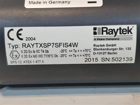 Raytek Thermalert Tx Temperature Sensor Raytxsp7sfis4w