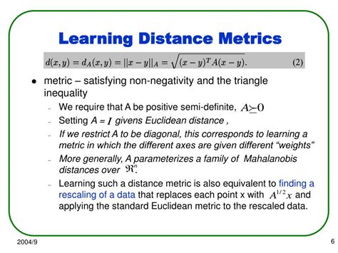 Ppt Distance Metric Learning With Application To Clustering With Side Information Powerpoint