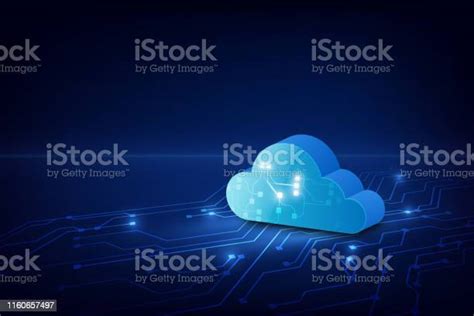 추상 클라우드 기술 시스템 공상 과학 소설 디자인 개념 배경 벡터 일러스트 데이터에 대한 스톡 벡터 아트 및 기타 이미지 데이터 속도 클라우드 컴퓨팅 Istock