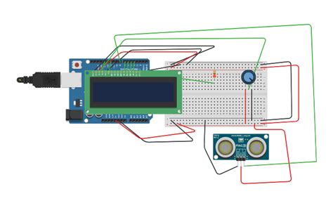 Circuit Design Distance Measuring Device Tinkercad