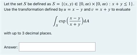 Solved Let The Set S Be Defined As Chegg Com