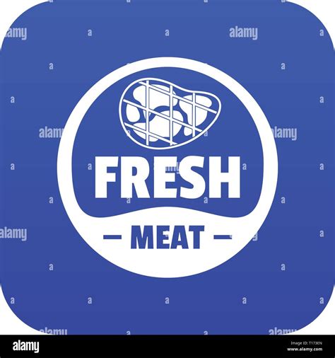 Eco Fresh Meat Icon Blue Vector Stock Vector Image And Art Alamy