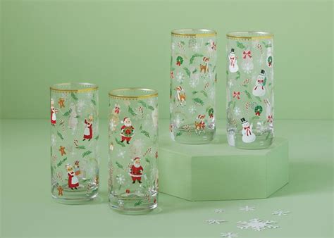 Vintage Santa And Friends Drinking Glassesdefault Title Vintage