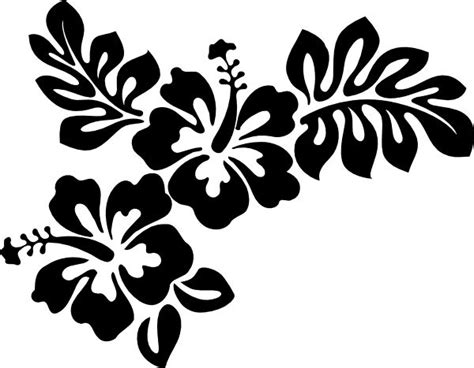 Printable Hibiscus Stencil