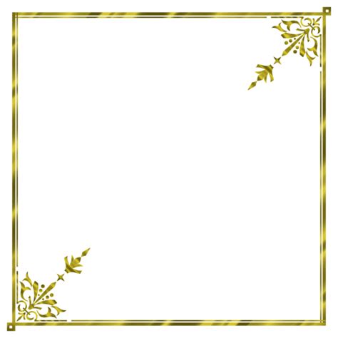 Black And Gold Border Pngs For Free Download